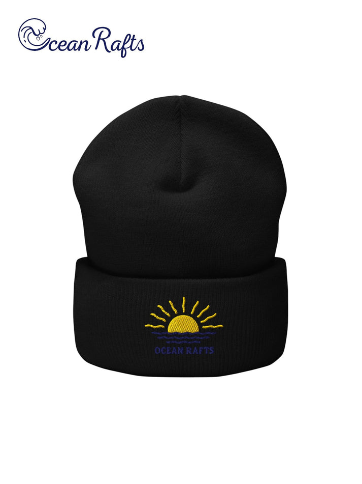 Rays and Waves Cuffed Beanie | Cozy Beanie for Beach Days – Ocean Rafts